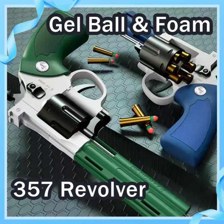 Manual Model 357 Plastic Revolver Shooting Toy Manual Mode Two Play ...