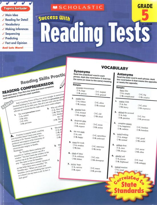 Scholastic success with reading tests grade 5 primary school students ...