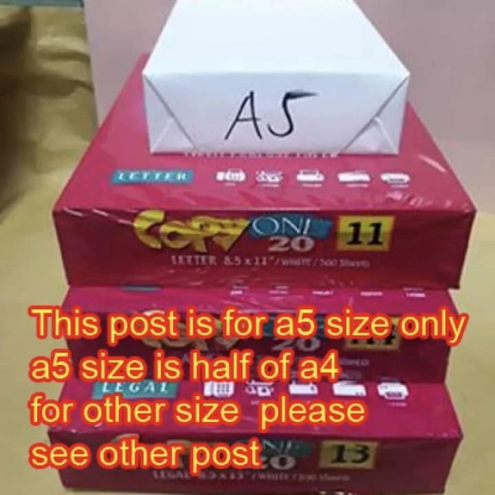 Copy one A5 size copy paper | Lazada PH