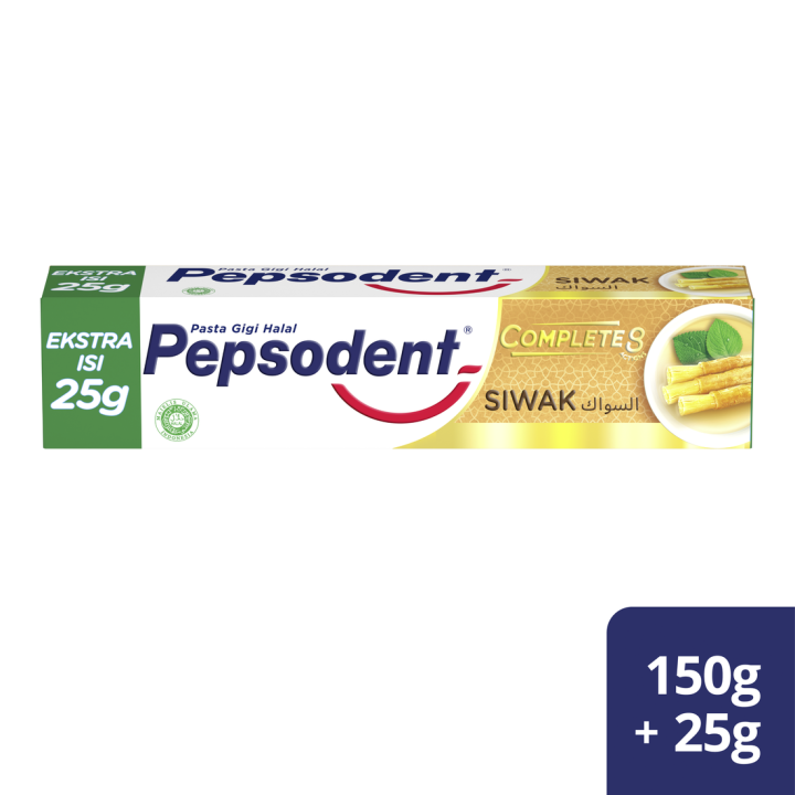 Pepsodent Pasta Gigi Complete 8 Siwak Anticavity And Fresh Halal ...