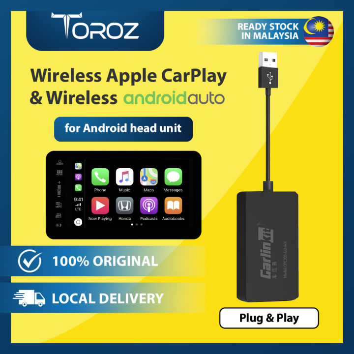 [TOROZ] Wireless Apple Carplay Android Auto Adapter Dongle (Mfi Certified) for Android Receiver ...