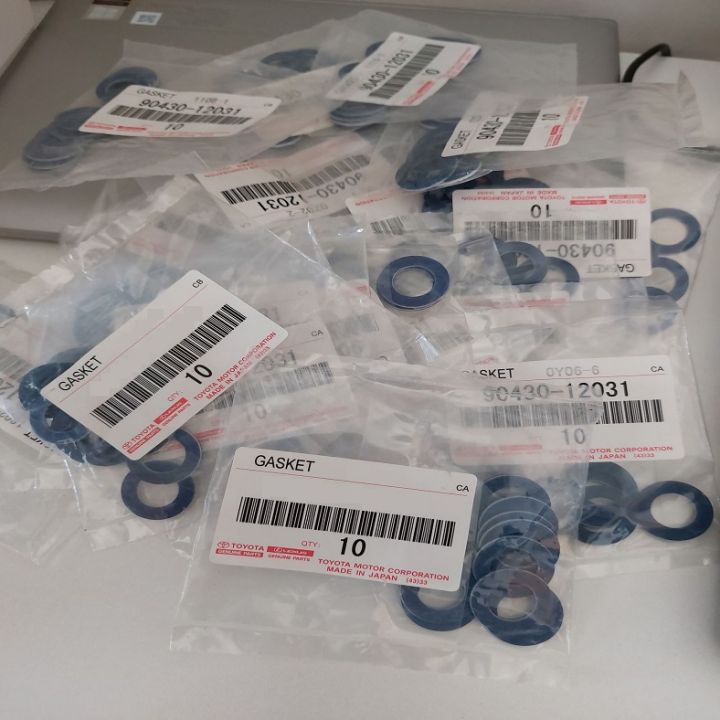 10pcs. Toyota Oil Pan Drain Plug Gasket Crush Washer 90430-12031 ...