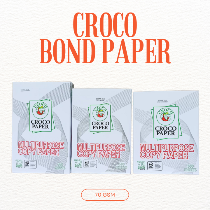 CROCO/SMARTIST BOND PAPER 70 GSM SUB 20 | SHORT | A4 | LONG good ...