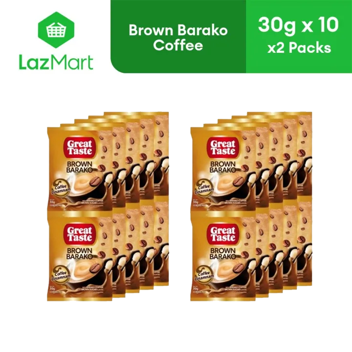 Great Taste Brown Barako Coffee Sachets 30g x 10 - Pack of 2 | Lazada PH