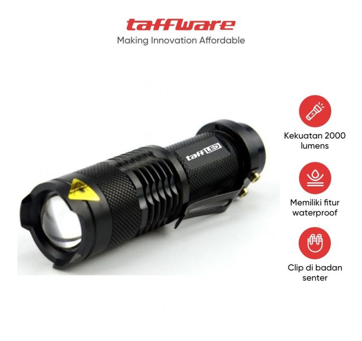 Lamput Senter LED 2000 Lumens Waterproof / Lampu Penerang Murah ...