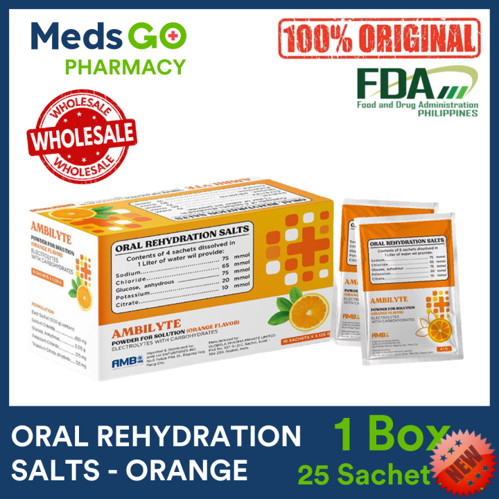 Oral Rehydration Salt - 1 Box x 25 Sachet (Ambilyte, Rehydrosol ...