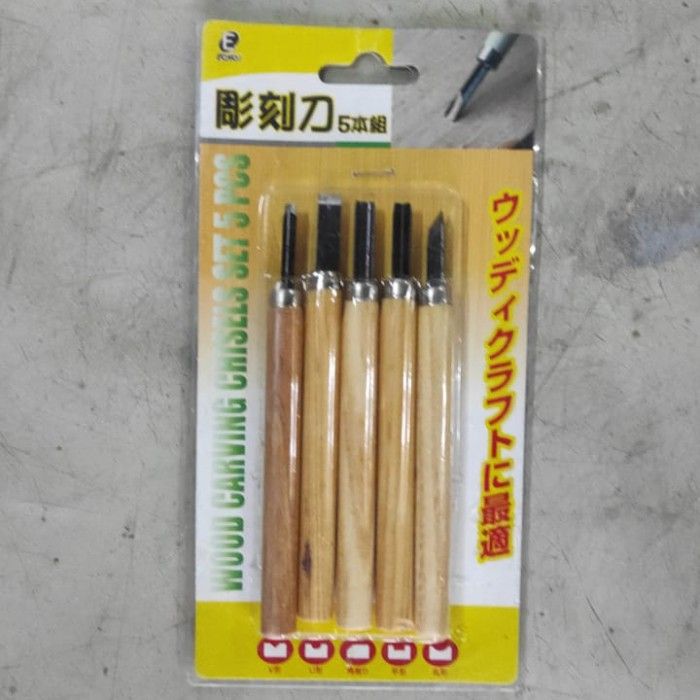 PERKAKAS TUKANG!! Alat Pahat Ukir Kayu Set 5 Pcs Wood Carving Chisel Set 5 Pcs | Lazada Indonesia