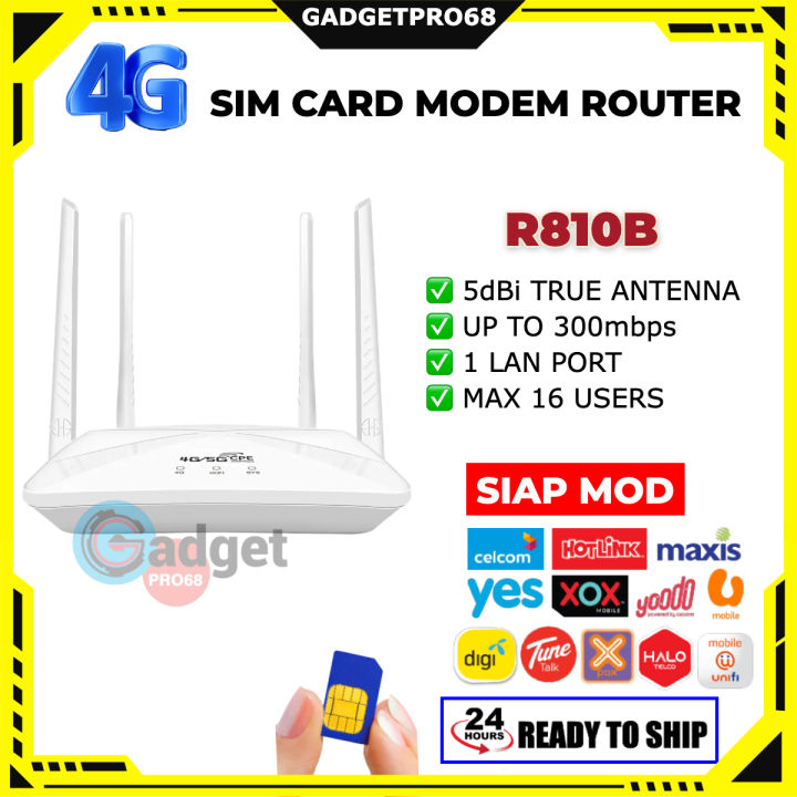 NEW & IMPROVED 4G LTE Modem R810B CPE C300 PRO Unlimited Internet 4 ...