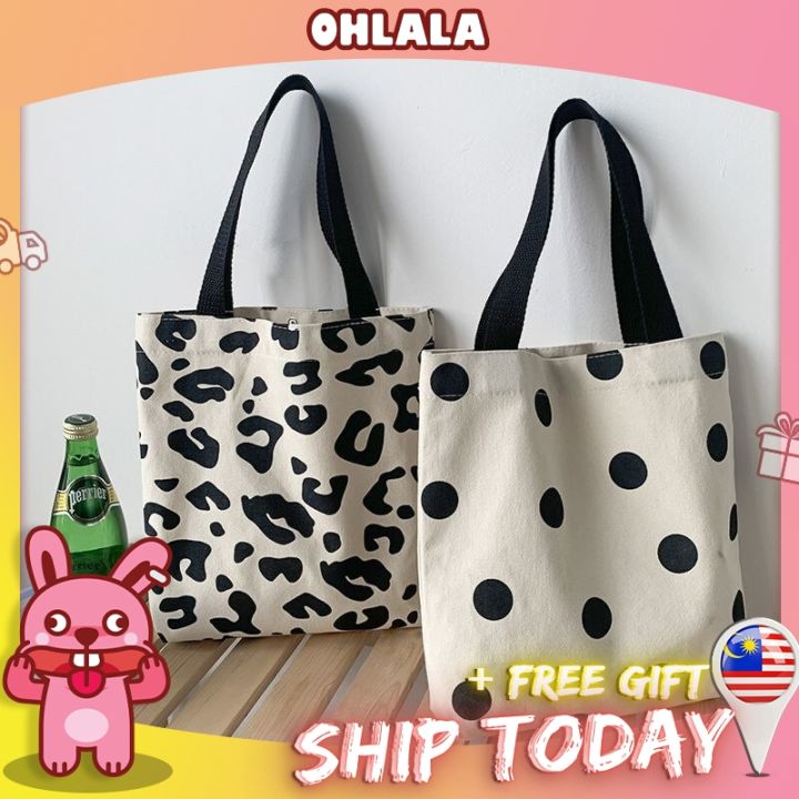 READY STOCK🔥OLL Woman Canvas ToteBag Fashion Design Tuition Bag Simple ...
