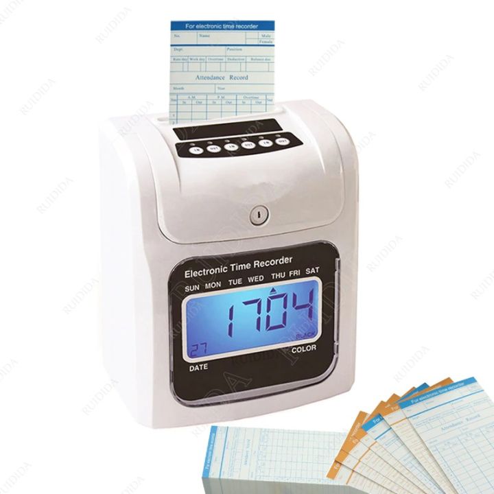 Time Recorder Attendance Machine Time Card for Recorder Office Check in ...