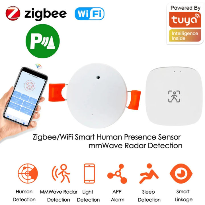 diymore Smart Life Zigbee Human Presence Detector 5.8G/24G Tuya Wifi ...