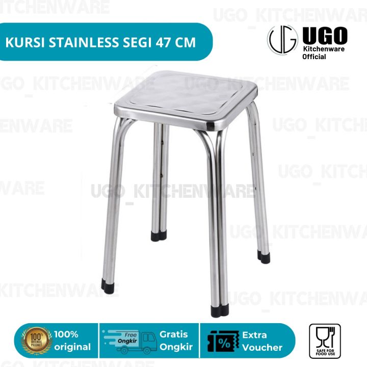 Berindo Kursi Bakso Stainless | Bangku Cafe Stainless Bulat & Segi ...