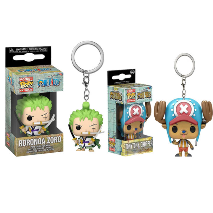 Funko Pop ! OnePiece Zoro Chopper Keychain Vinyl Action Figure Keyring ...