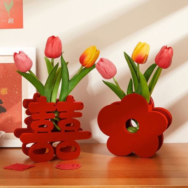 HUANG May mắn Bình hoa cưới màu đỏ Lời chúc tốt đẹp nhất Chúc may mắn ...