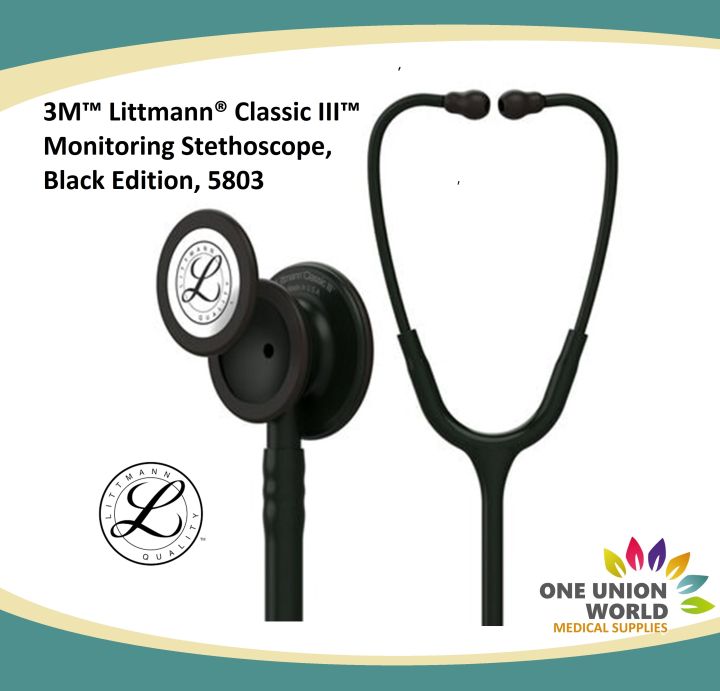 Littmann Classic III Stethoscope Black Edition Model 5803 (AUTHENTIC ...