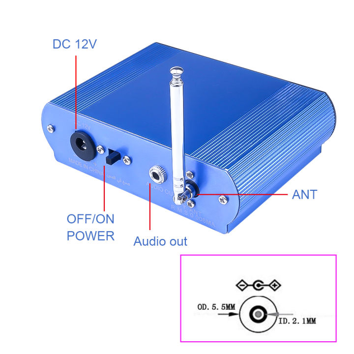 Kebidu 12V Wireless Bluetooth MP3 Player WMA Decoder Board Car Radio ...