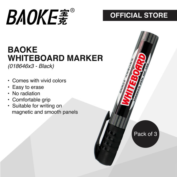 BAOKE Whiteboard Marker | Pack of 3 | MP399 | Lazada PH