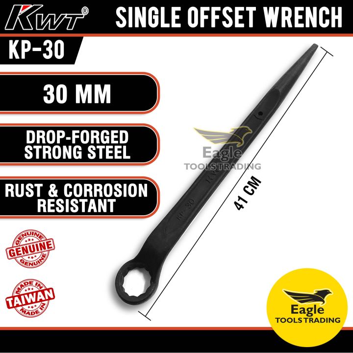 KWT Single Offset Wrench KP-30 30mm | Ring end offset angle wrench 41 ...