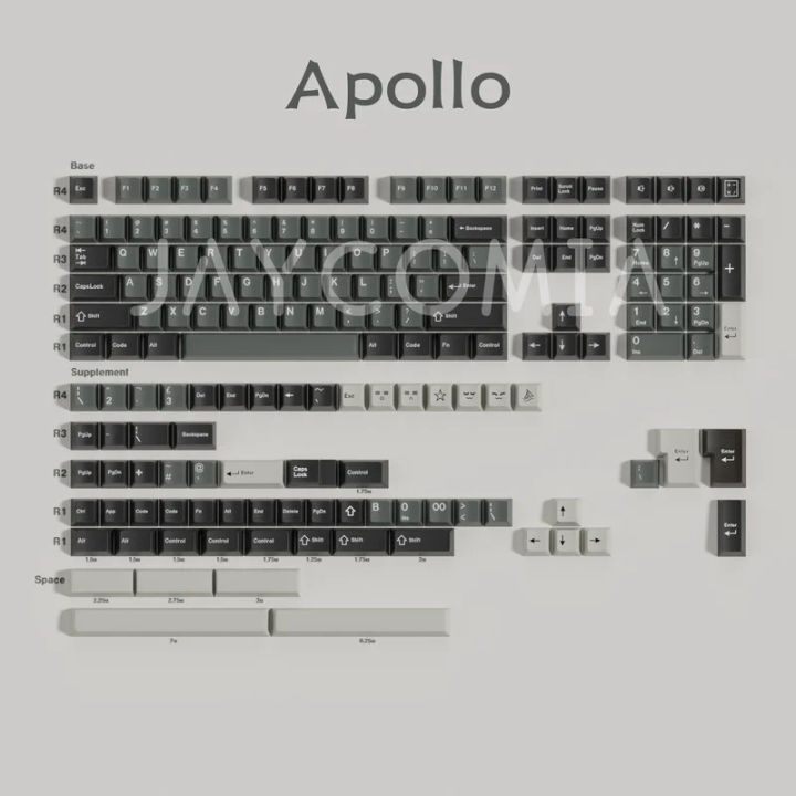 GMK Apollo Keycaps PBT Material Cherry Profile ISO Ansi 7u Alice Layout ...
