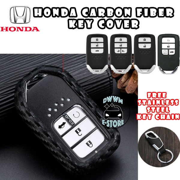 Honda Carbon Fiber soft key cover holder for HRV CRV BRV CITY GM6 CITY ...