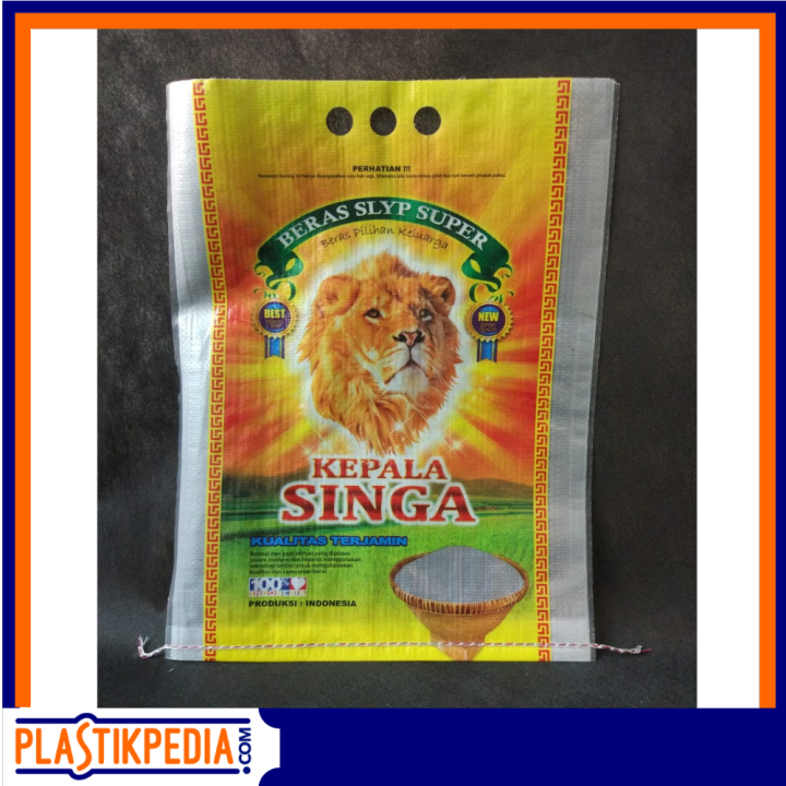 Karung Beras Laminasi Kepala Singa 5 kg – Ukuran 30x45 cm ( isi 25 ) | Lazada Indonesia