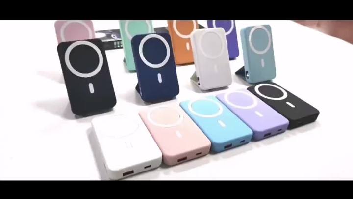 20000mAh Magsafe With Stand 15W Fast Magnetic Wireless Charger For 14 ...