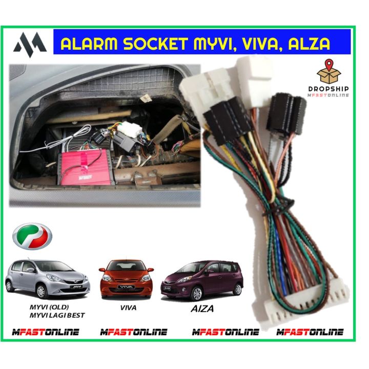 PERODUA MYVI/ ALZA/ VIVA ALARM SOCKET CONNECTOR PLUG & PLAY | Lazada