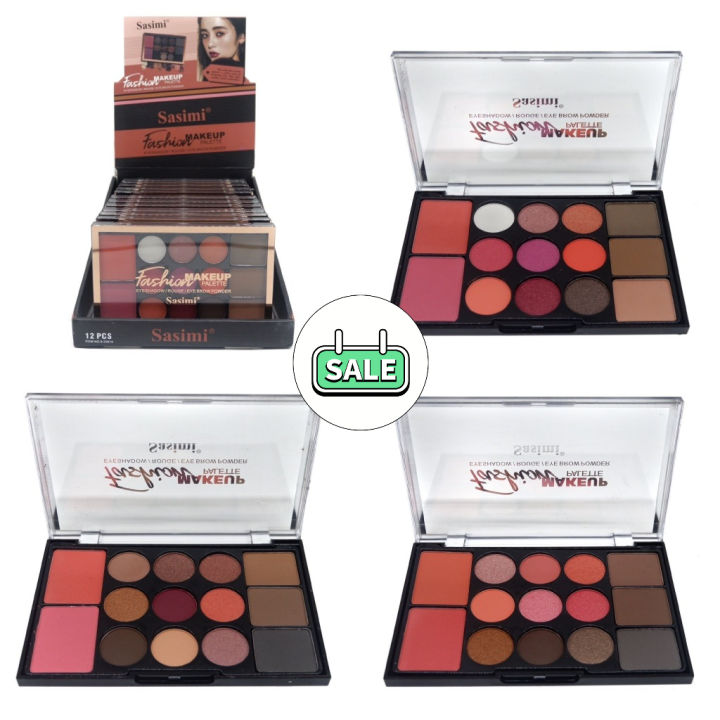 (ยกกล่อง) Sasimi Colors Makeup Palette พาเลทแต่งหน้าแมทต์และชิมเมอร์ ...