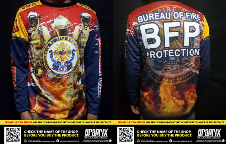 BFP on FIRE Design CUSTOMIZE CALL SIGN LONG SLEEVES Full Sublimation ...
