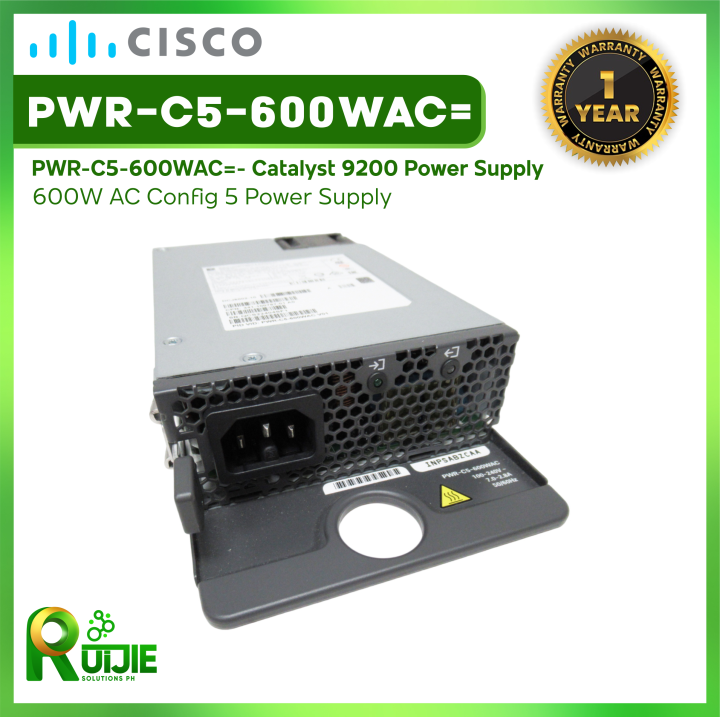 Catalyst 9200 Power Supply "PWR-C5-600WAC=', 600W AC Config 5 Power ...
