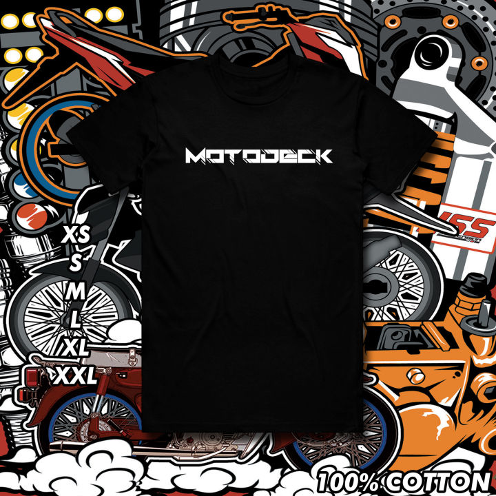 Motodeck Logo 1G New Trend Motorcycle Design Shirt (L36) | Lazada PH