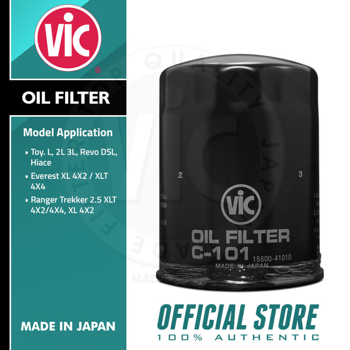 VIC Oil Filter C-101 for Toyota Revo, 4-Runner, Hiace, Ford Everest ...