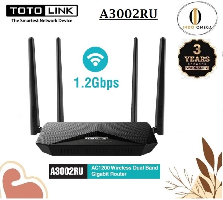 TOTOLINK A3002RU - AC1200 WIRELESS DUAL BAND GIGABIT ROUTER | Lazada ...