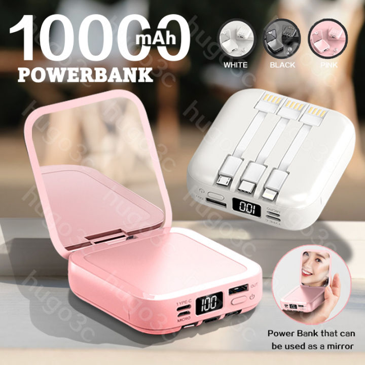 Mini power bank 30000mah Latest Fast Charging Built-in 3 Cables Digital ...