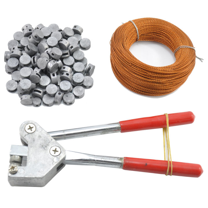 100pcs 8*5mm Round Lead Seals Beans,Sealing Plier Kit ,1pcs Sealing ...