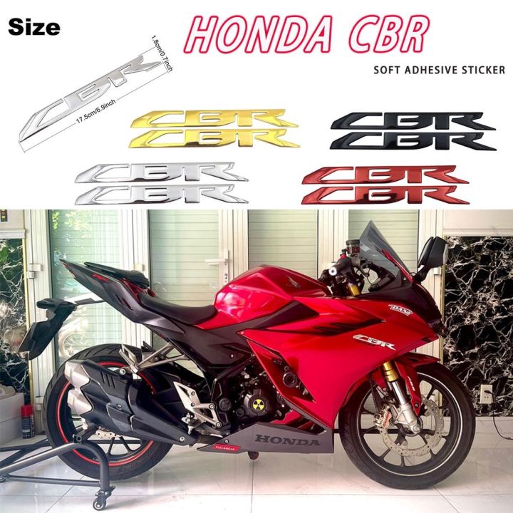1 Pair 3D HONDA CBR Logo Sticker Racing Motorcycle Emblem Fuel Gas Tank ...