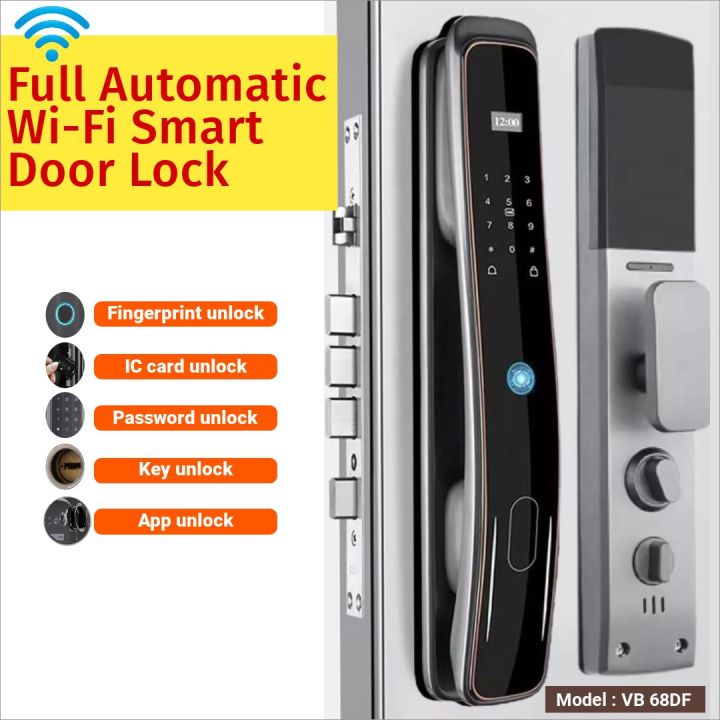 Full Automatic Digital Wifi Smart Door Lock (Installation Option only for Klang Valley ...