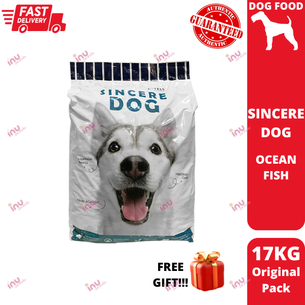 SINCERE DOG DRY FOOD / KIBBLES (OCEAN FISH) DOG FOOD 17KG ORIGINAL PACK ...