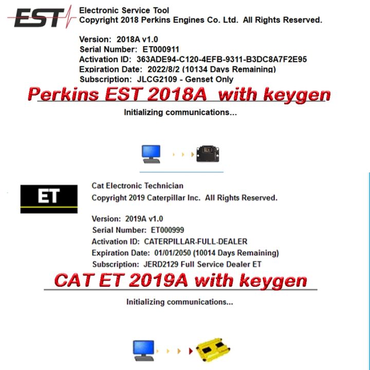 EST 2018A for Perkins CAT ET 2019A 2022A Electronic Service Tool ...