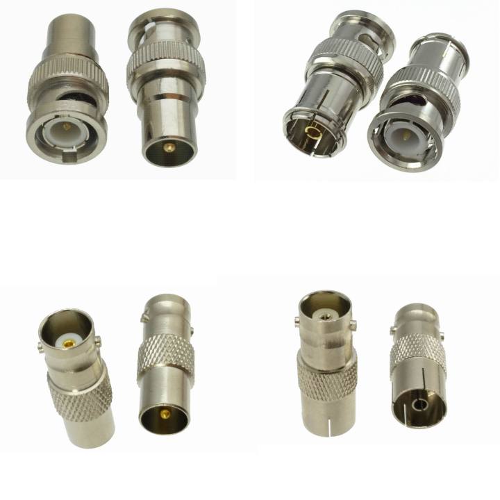 Brass RF BNC to IEC PAL DVB-T TV Male plug & Female jack RF adapter ...