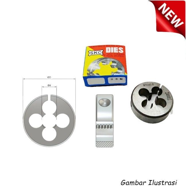 Snei M20 X 2.5 Round Die Snay Drat Ulir Baut M20X2.5 Senai Sney Dies ...