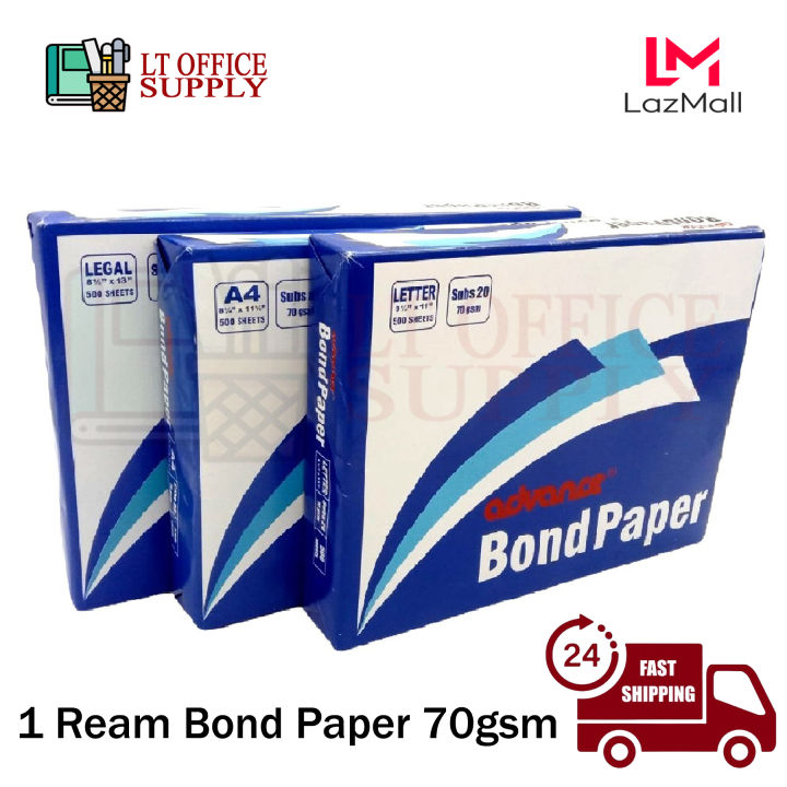 1 Ream Bond Paper Substance 20 70gsm 500Sheets | Lazada PH