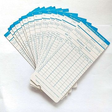 Time Card for Bundy Clock Machine Good Quality 400 pcs. Time Card Daily ...