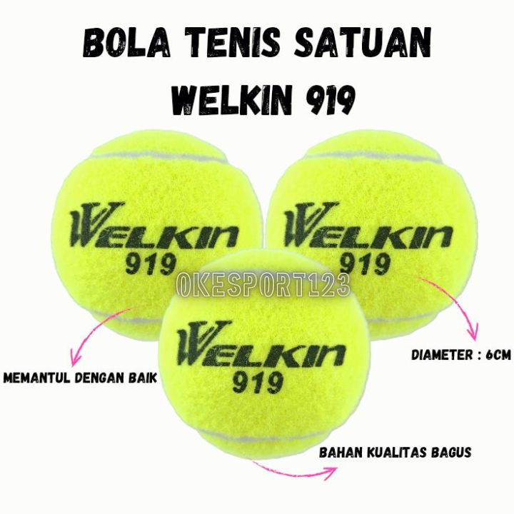 BOLA TENIS SATUAN WELKIN 919 | Lazada Indonesia