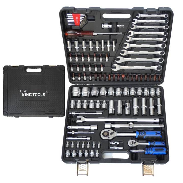 EURO KING TOOL บล็อกชุด รุ่น 111 ขนาด 1/2"-1/4"นิ้ว พร้อมชุดเครื่องมือ 111 ชิ้น ของแท้ 100% ...