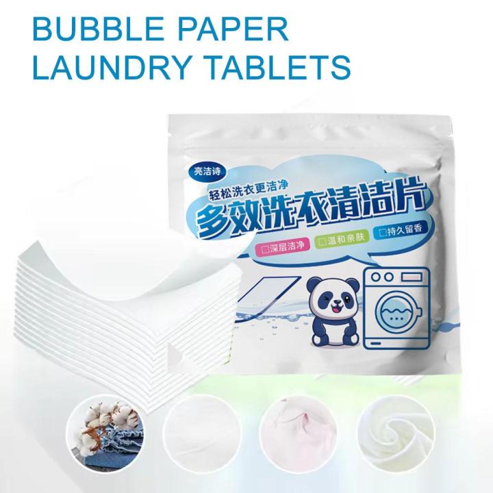 Laundry Sheet Tabs For Powerful Stain Removal Clothes Detergent Bubble ...