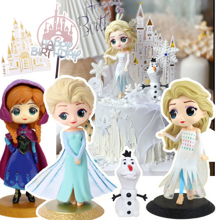 Elsa toy frozen toys figurine cake topper reusable & washable toy model ...