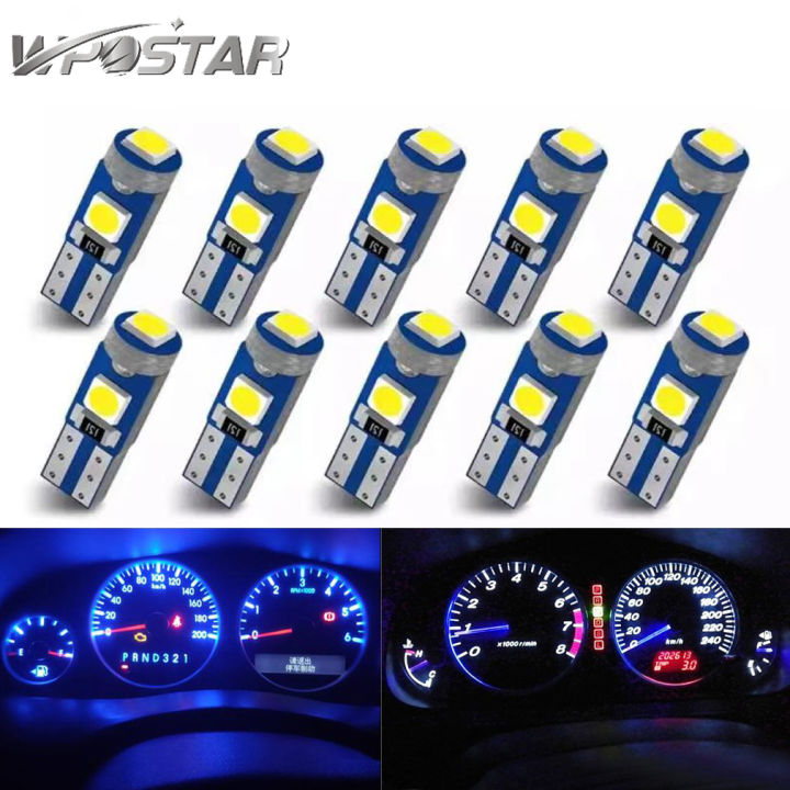 10Pcs T5 Led Bulb W3W W1.2W Led Canbus Car Interior Lights 3030 Chip ... 10Pcs T5 Led Bulb W3W W1.2W Led Canbus Car Interior Lights 3030 Chip ...