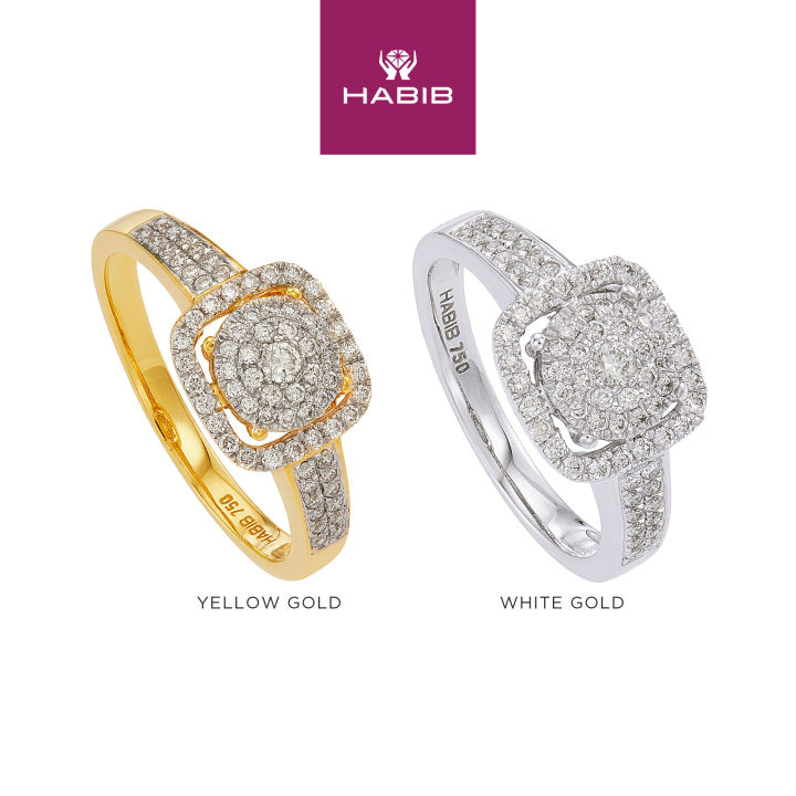 HABIB Diamond Ring in 750/18K Gold 23973 | Lazada PH