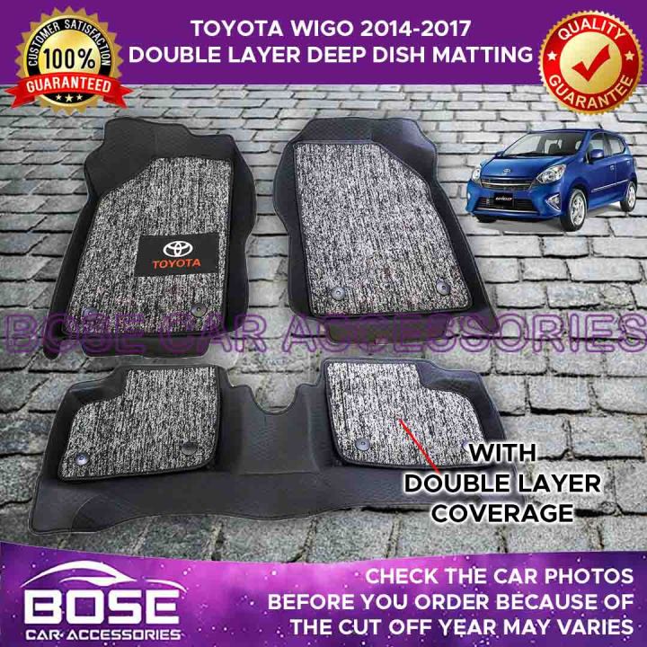 7D Deep Dish Matting Toyota Wigo 2014 2015 2016 2017 2018 2019 2020 ...